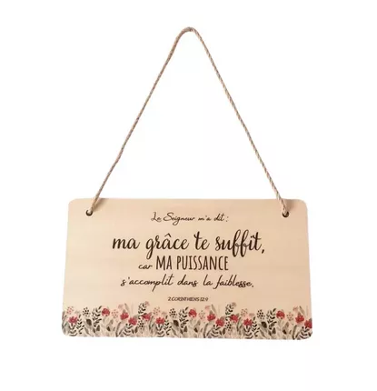 Tableau pancarte "Ma grâce te suffit" :: La Maison de la Bible France
