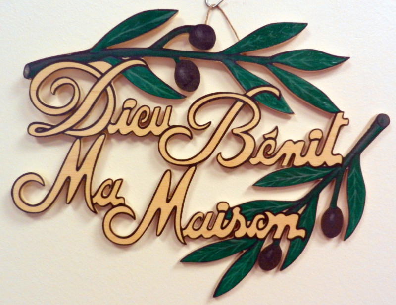 Bois, Dieu bénit ma maison (Olivier) :: La Maison de la Bible France