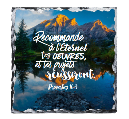 Tableau en ardoise «Recommande à l'Éternel […]» Proverbes 16.3 :: La ...