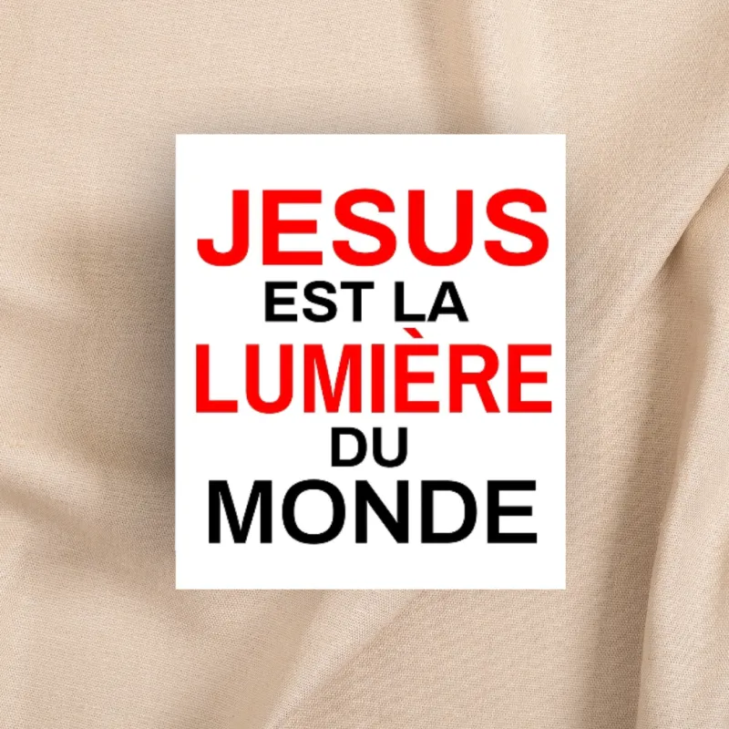 Autocollant "Jésus est la lumière du monde" - carré 7,5 cm :: La Maison ...